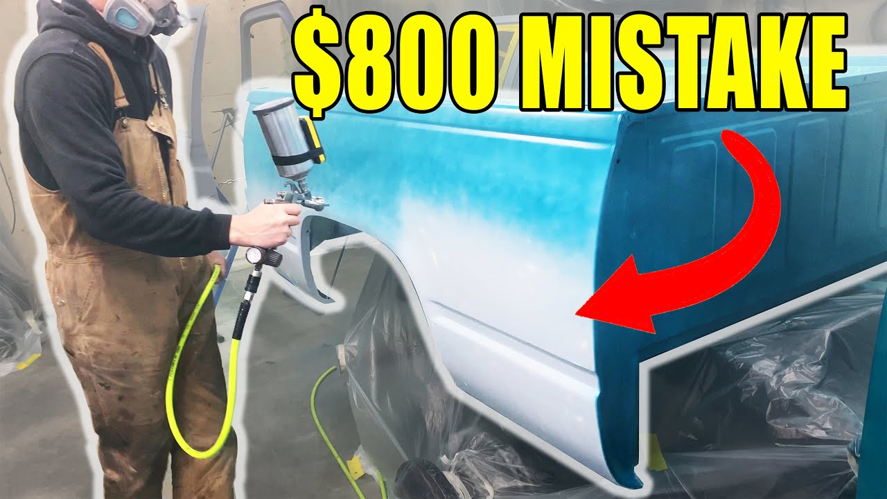 Cummins Swapped OBS Chevy Pick Up - Paint Job - YouTube