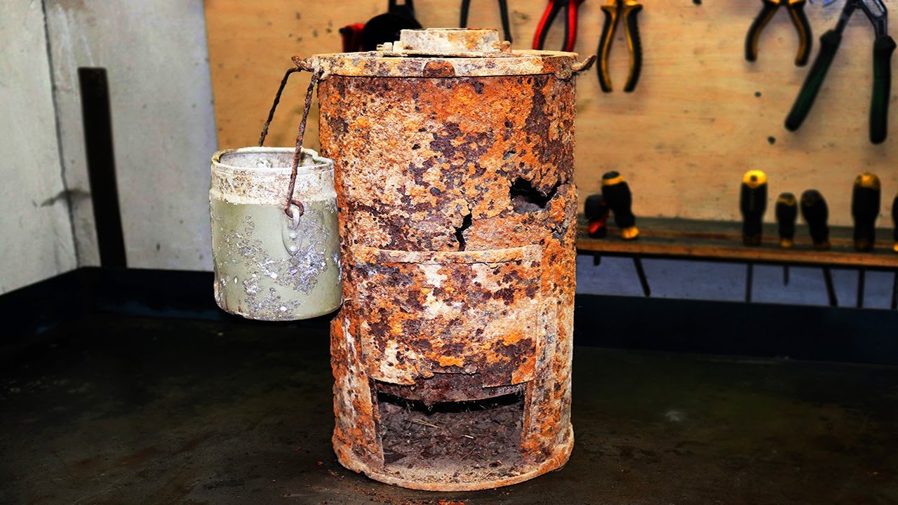 Rusty WWII German Stove Restoration - YouTube