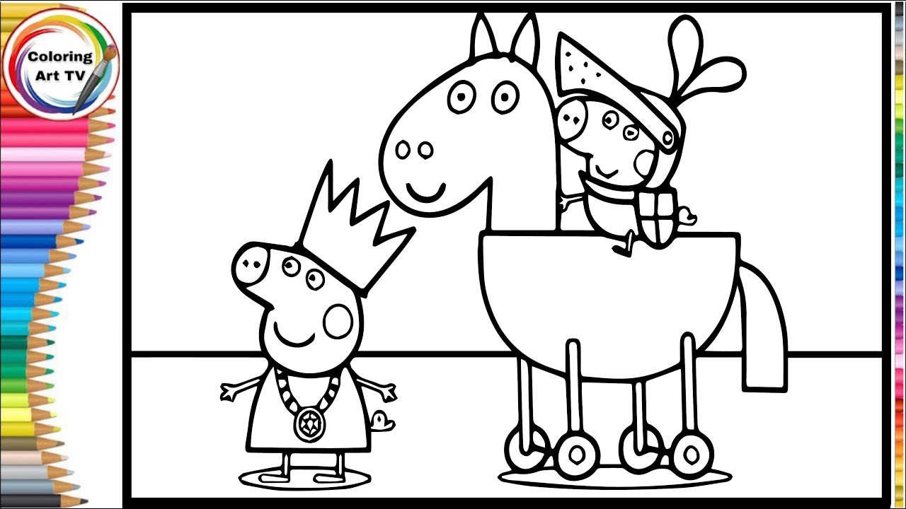 Peppa Pig and her brother on an adventure to defeat villains _ Learn to ...