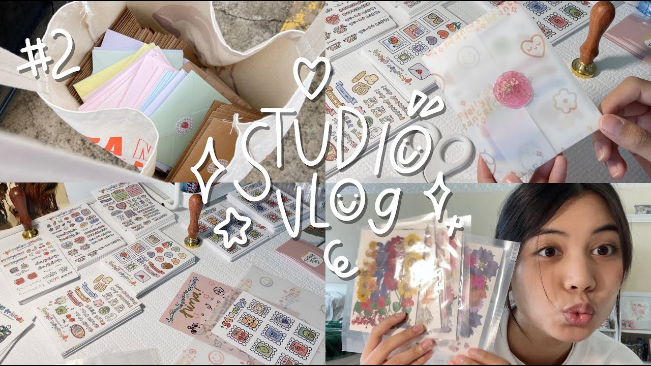 studio vlog ep. 2: packing lots of sticker orders! (195 total orders ...