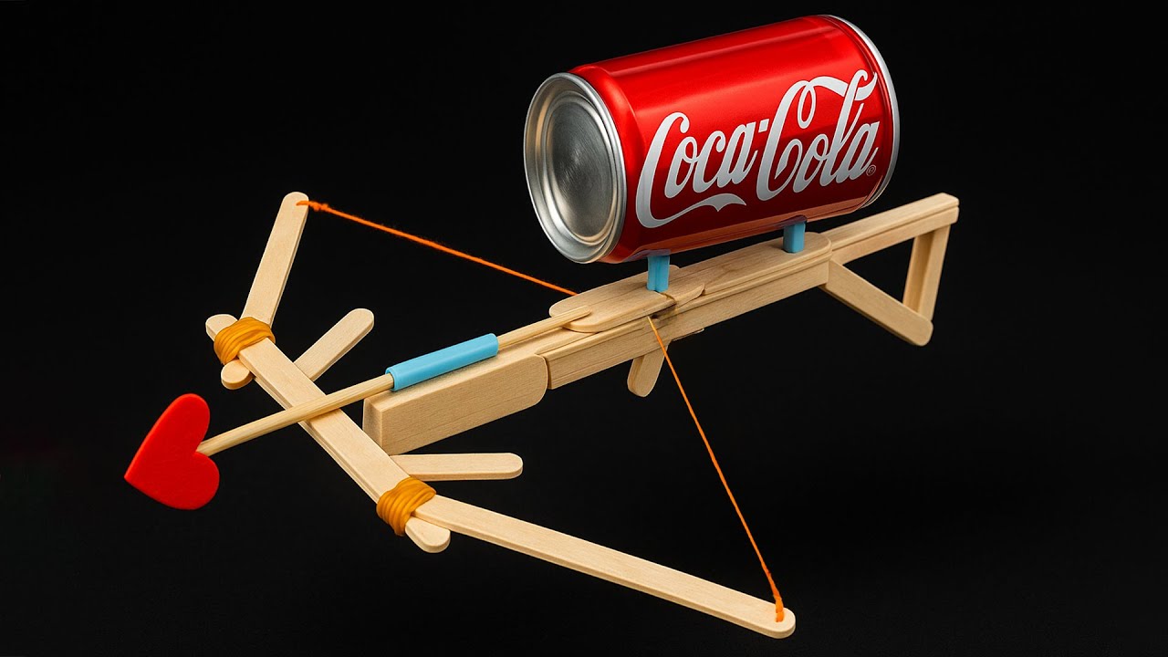 How to make popsicle sticks crossbow at home! Easily and fun | ThaiLAB ...