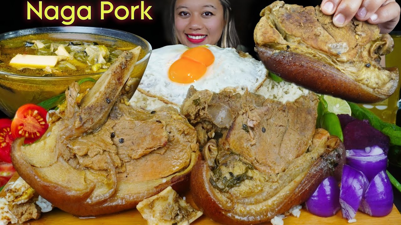 1KG Spicy Naga-Style Pork Mukbang with Eggs,Rice & Mustard Leaves ...
