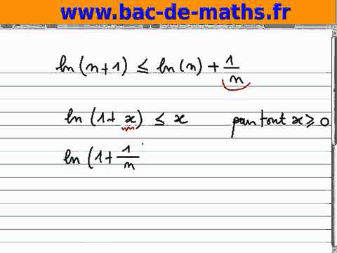 Démontrer une inégalité en utilisant les propriétés du logarithme - YouTube