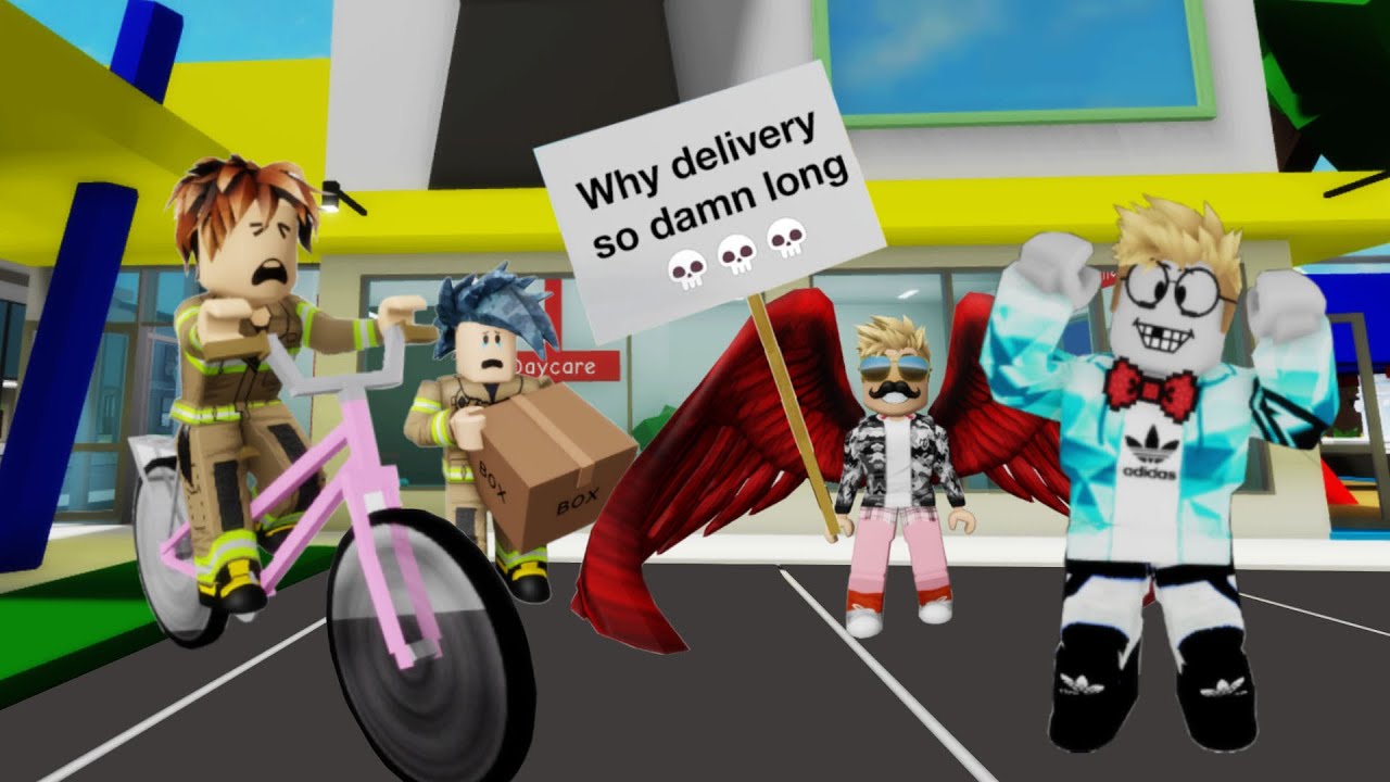 ROBLOX Brookhaven 🏡RP - FUNNY MOMENTS - Mysterious Delivery Man - YouTube
