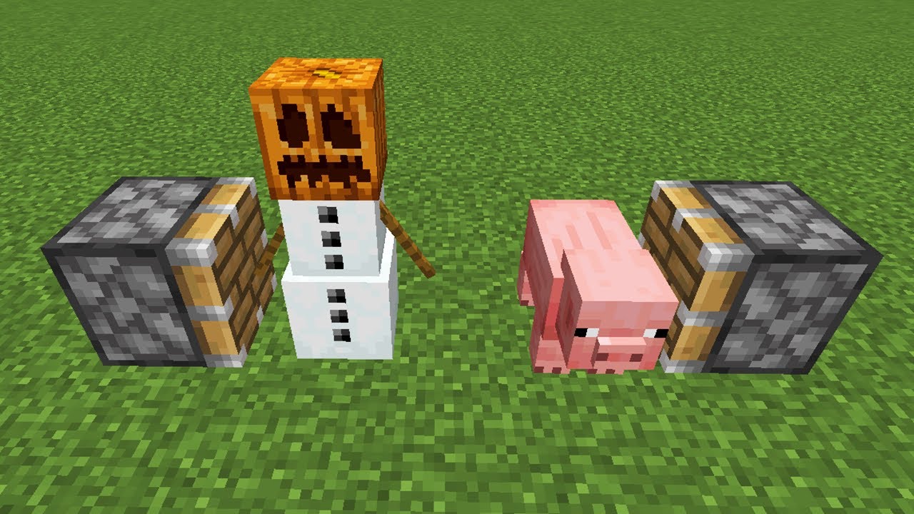 Snow Golem + Pig = ??? - YouTube