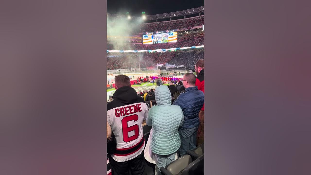 NATIONAL ANTHEM // DEVILS VS FLYERS STADIUM SERIES - YouTube