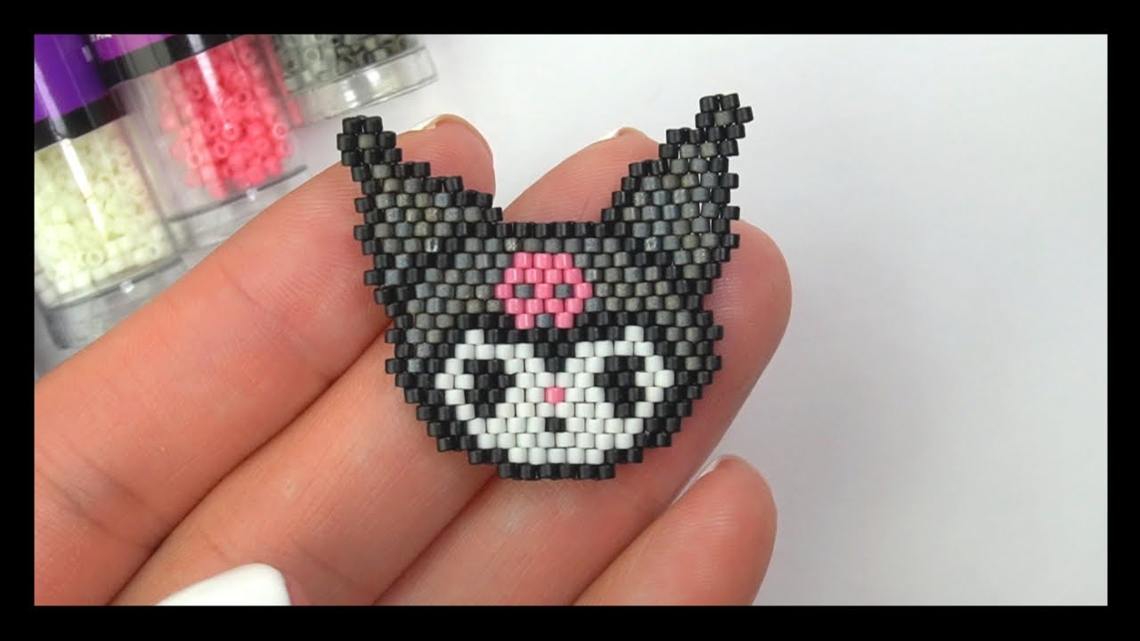 Kuromi/peyote / brick stitch - YouTube