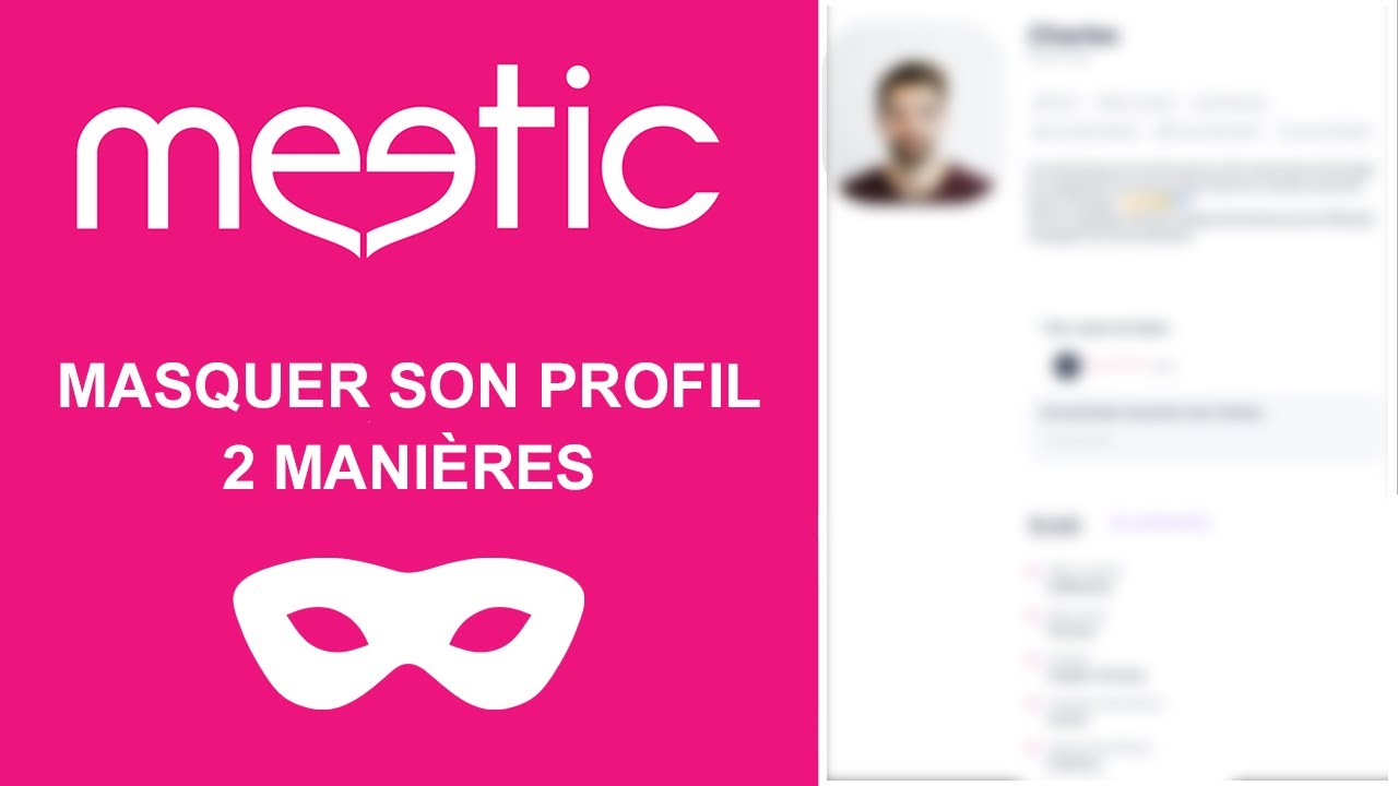 Masquer son profil sur Meetic : 2 manières de cacher son profil - YouTube