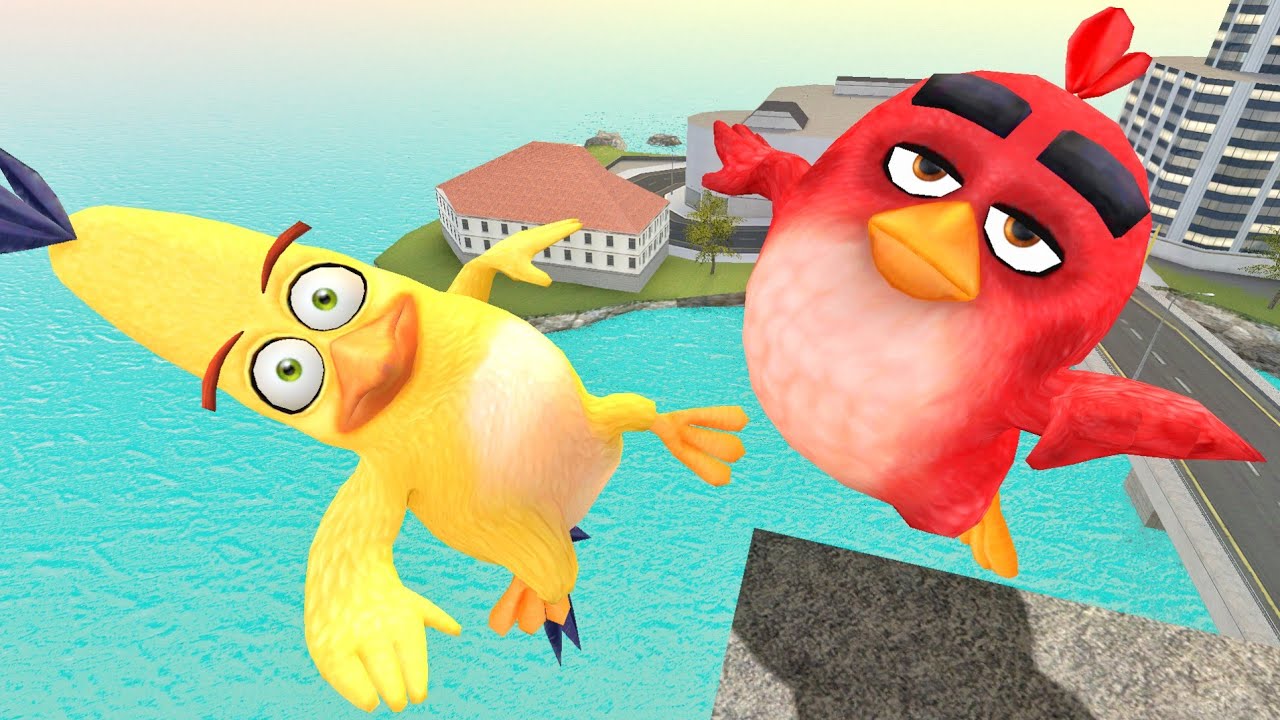 Angry Birds Red & Chuck Ragdolls Jumps & Falls (GMOD) Episode 511 - YouTube