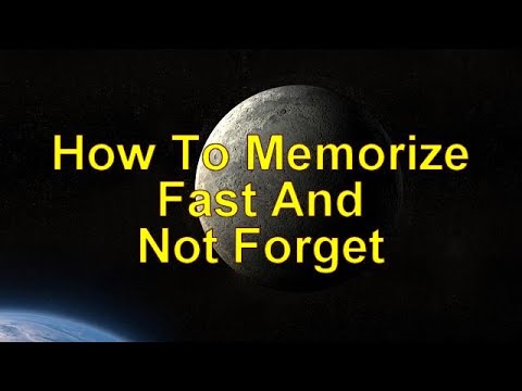 How To Memorize Fast And Not Forget - YouTube