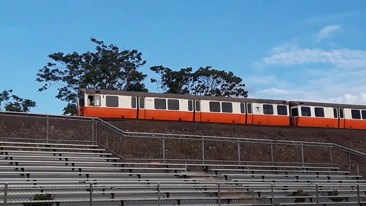 MBTA Orange Line Hawker Siddeley 01200 Series Run by Macdonald Stadium ...