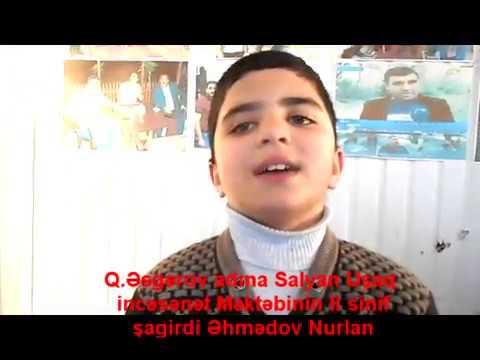 Q.Esgerov adina Salyan Usaq İncesenet Mektebinin sagirdi Ehmedov Nurlan. 2019