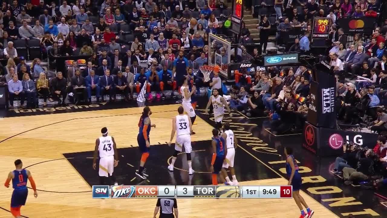 1st Quarter, One Box Video: Toronto Raptors vs. Oklahoma City Thunder ...