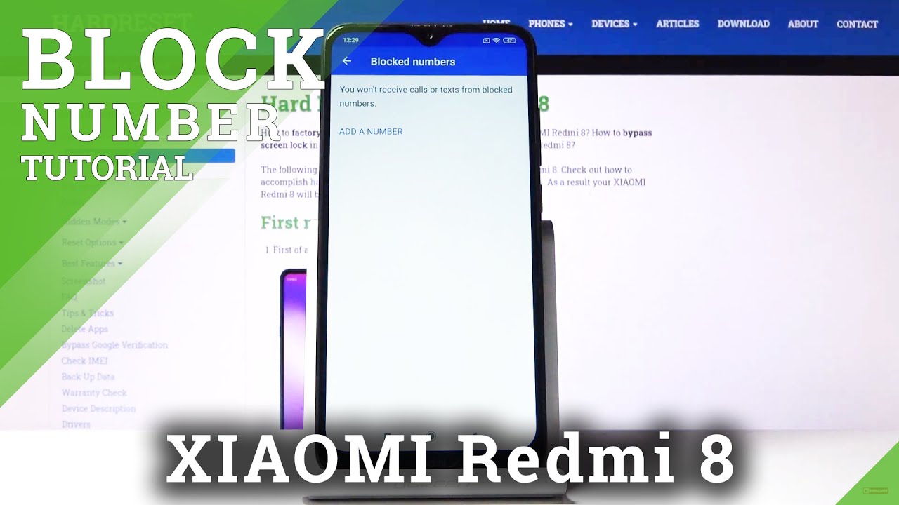 How to Block Number in XIAOMI Redmi 8 – Blacklist - YouTube