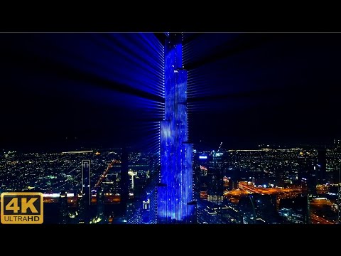 Experience Dubai At Night Time 4K (2021) | Short Video Of Dubai City At Night Time | 4 Minutes