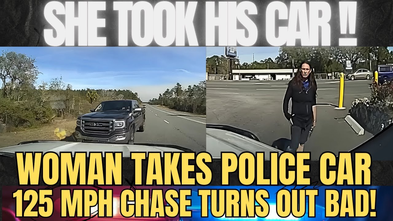Woman takes Police Car, 125 MPH Chase Turns out bad! - YouTube