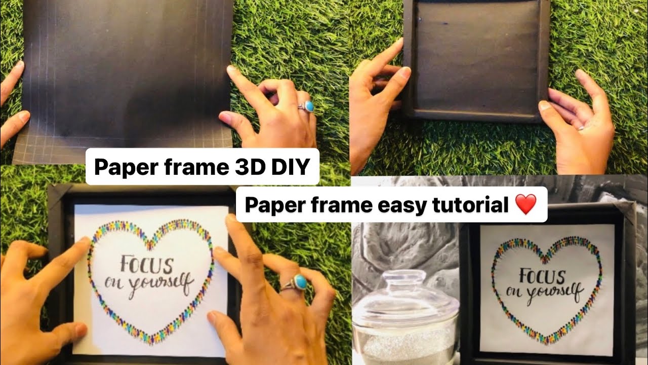 Paper frame 3D DIY | Paper frame tutorial | Easy tutorial ️ - YouTube