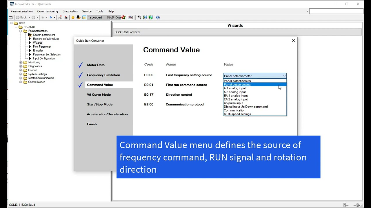 IndraWorks Ds 15VRS EFC Basic Commissioning - YouTube
