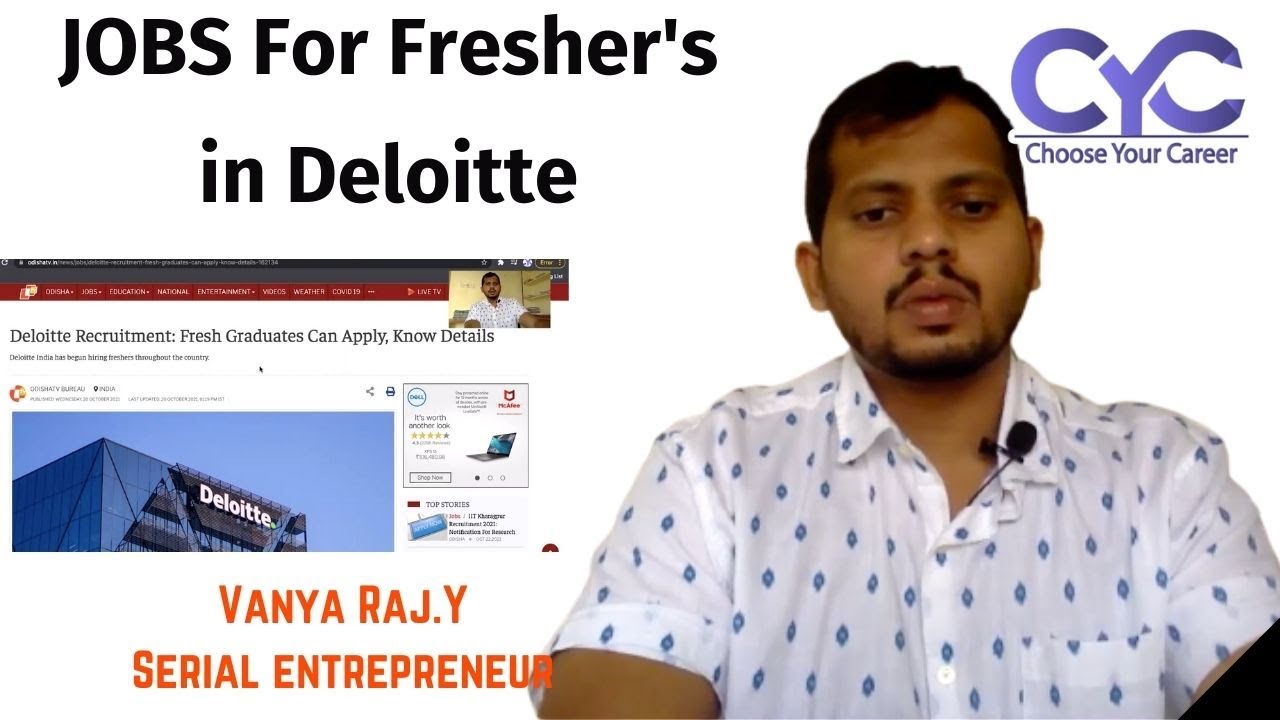 JOBS For Fresher's in Deloitte|CYC Guidance Pvt Ltd |Vanya Raj - YouTube