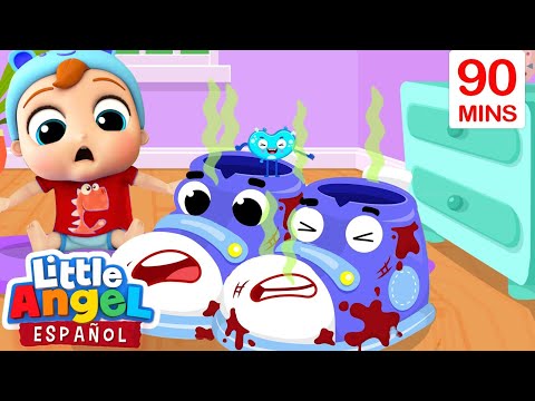 ¡A Limpiar Los Zapatos Sucios! 👞😝 | Canciones Infantiles de Bebé Juan | Little Angel Español