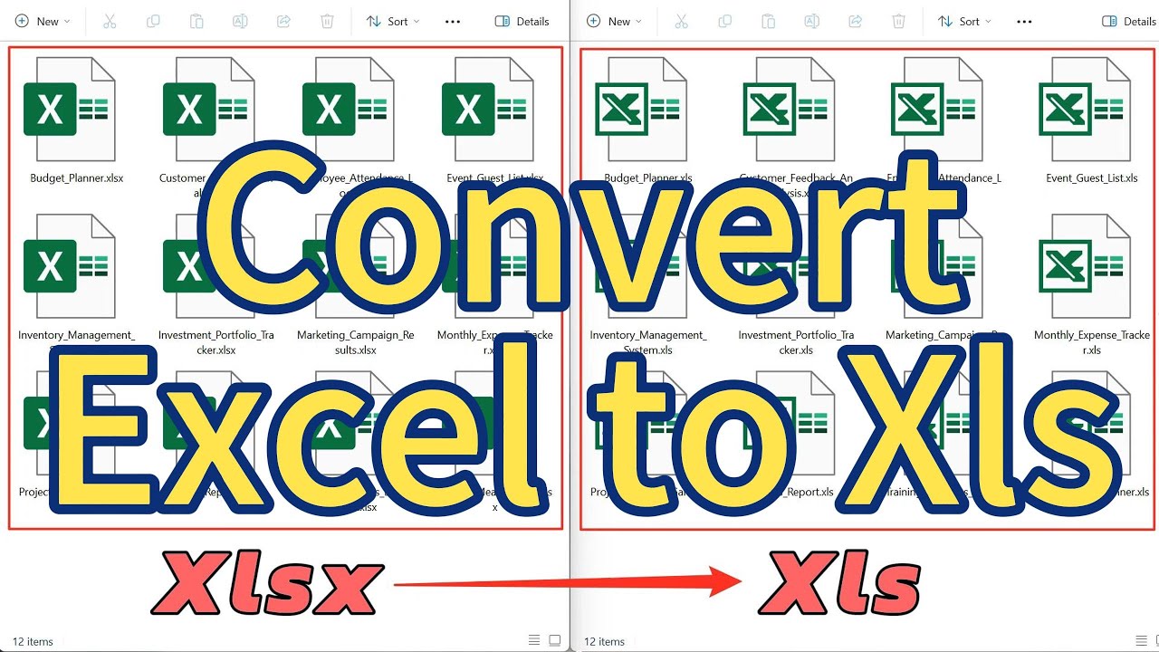 Batch convert multiple Excel files to Xls format of Office 2003 old ...