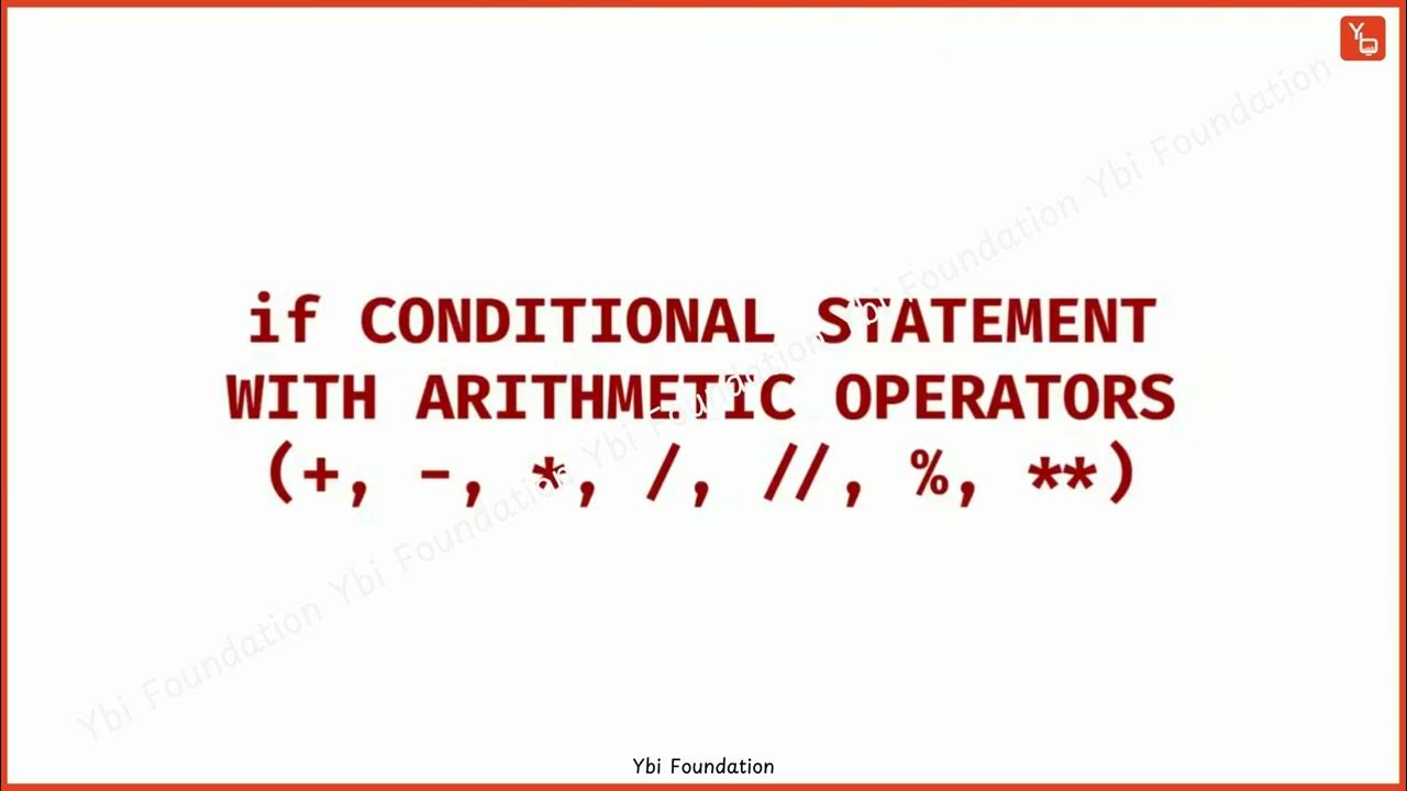 if Conditional Statement with Arithmetic Operators | Python Programming | Hindi - YouTube