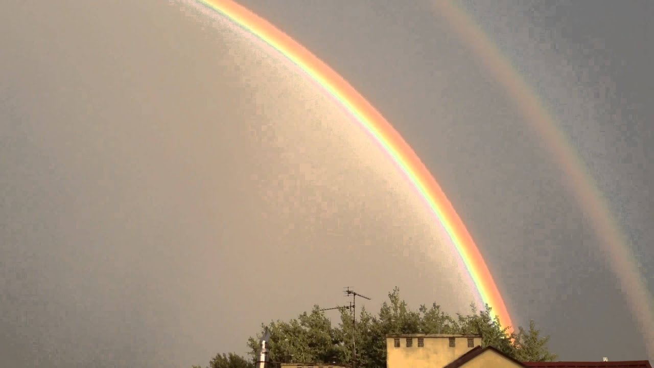 HUGE RAINBOW IN THE SKY!!! - YouTube