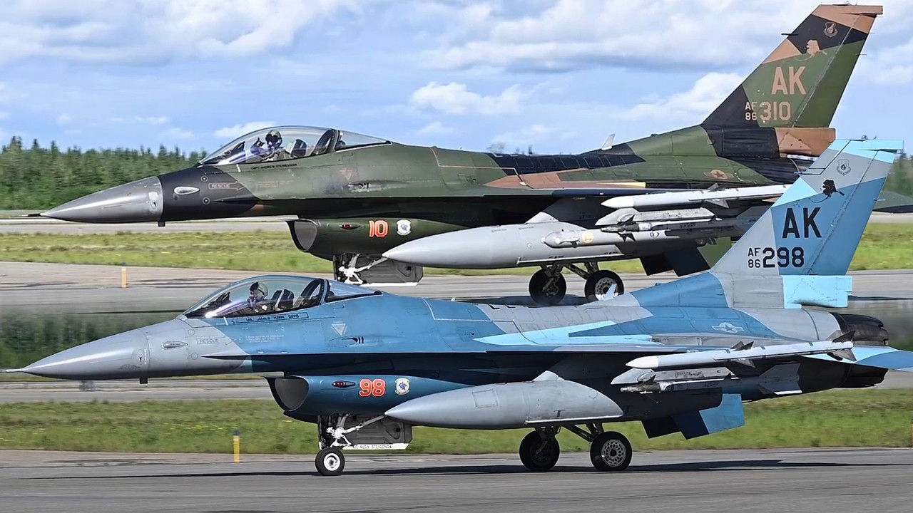 F-16 Fighting Falcon Fighter Jets from the Fighter Interceptor Squadron ...