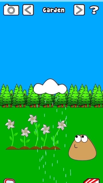 Watering the flowers with me #games #pou - YouTube