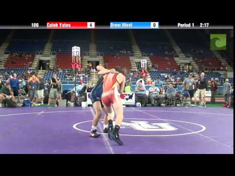 106 Caleb Yates vs. Drew West - YouTube