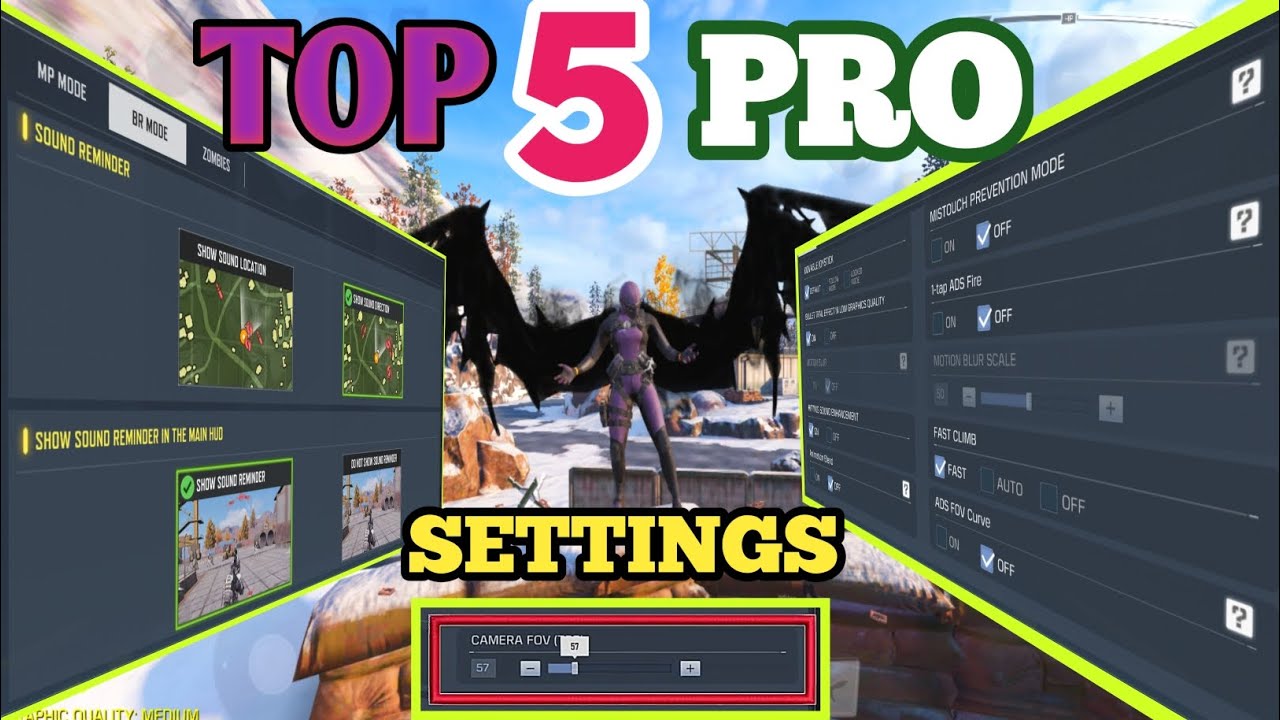 Top 5 Best Settings in COD mobile BattleRoyale Fully Explained | Best ...