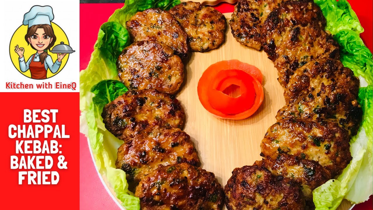 Best Chappal Kabab Recipe | Baked & Fried | Chicken Qeema | Kitchen ...