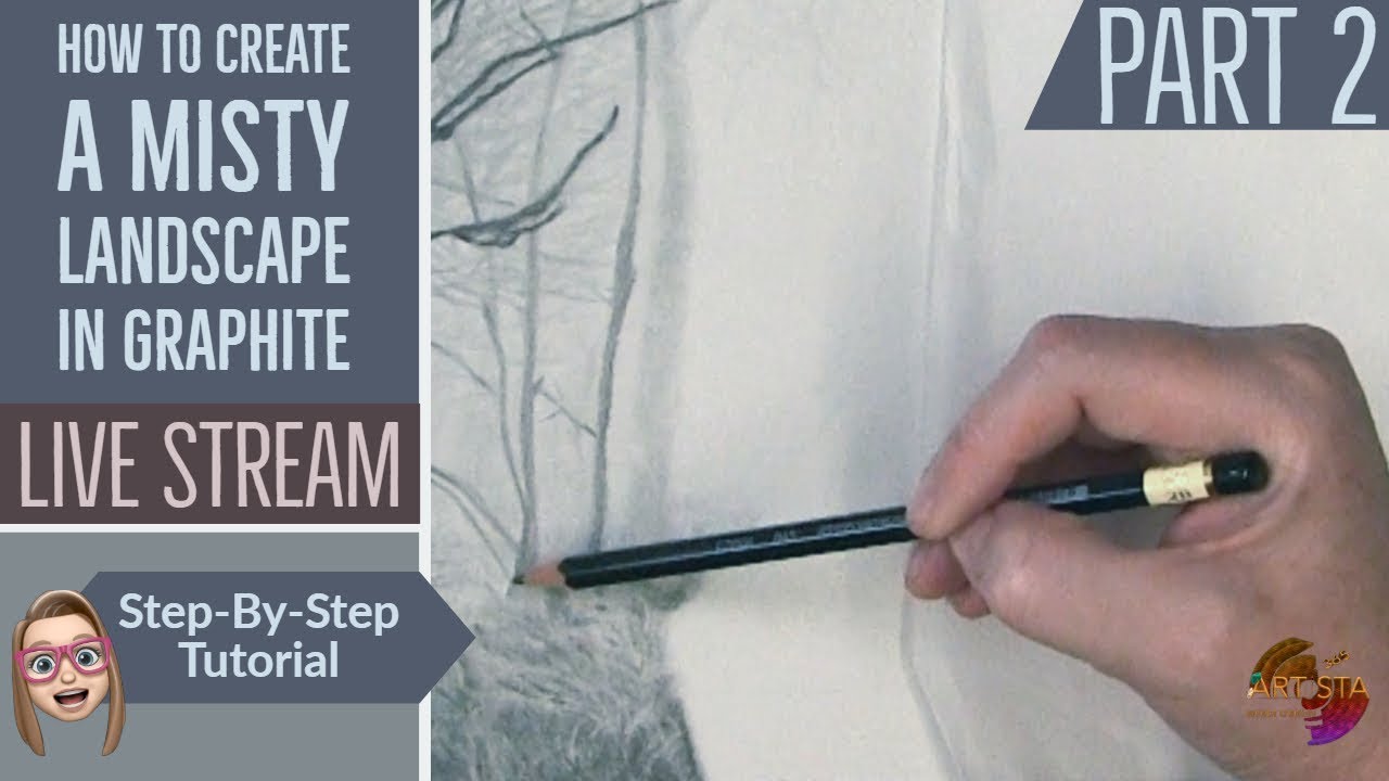 How to Create A Misty Landscape in Graphite | Step-By-Step Part 2 - YouTube