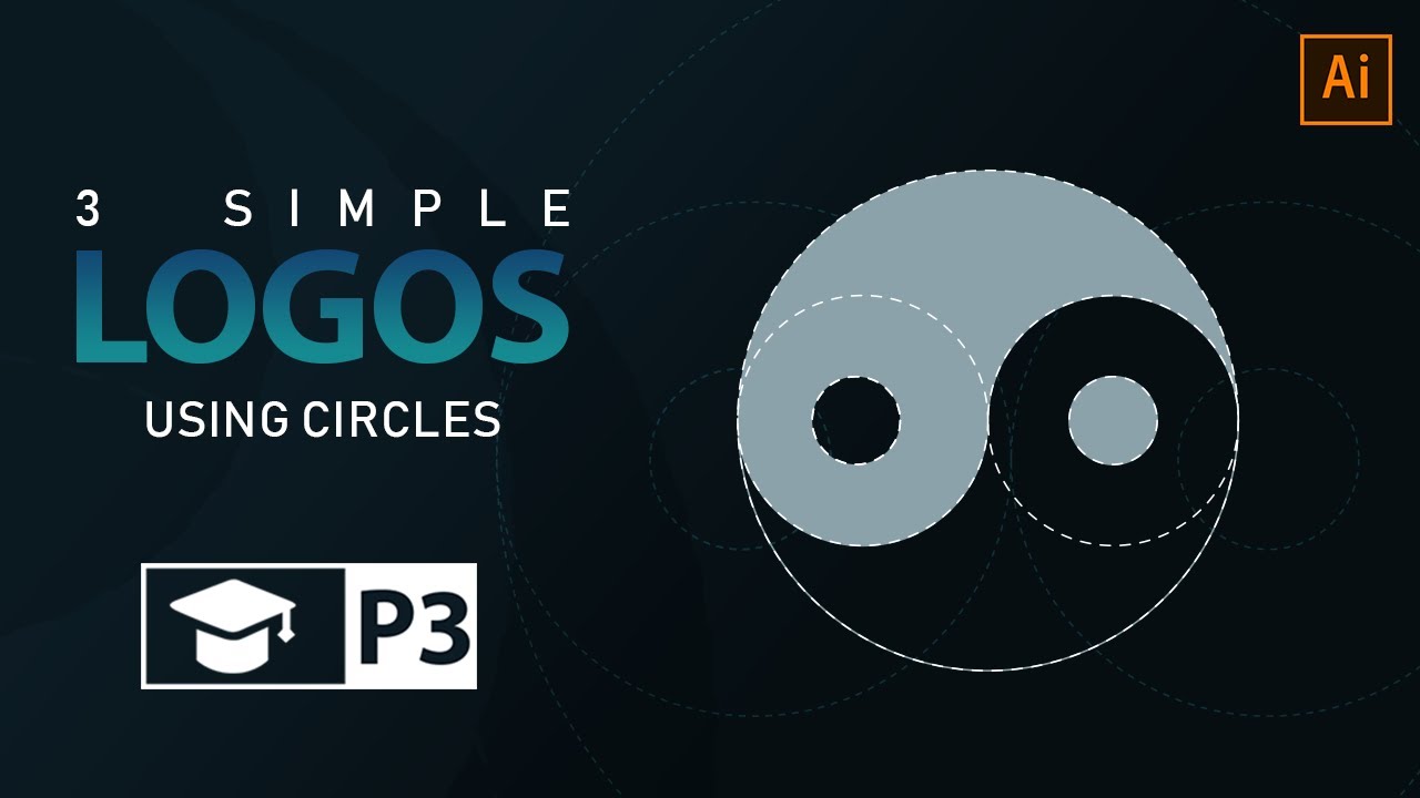 3 Simple Logo Designs in adobe illustrator | Beginners Tutorials - #P3 ...