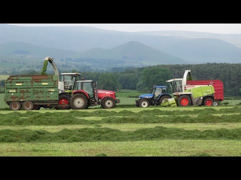 Busy Farm - Two Choppers, Two Rakes and Loads of Tractors! - YouTube