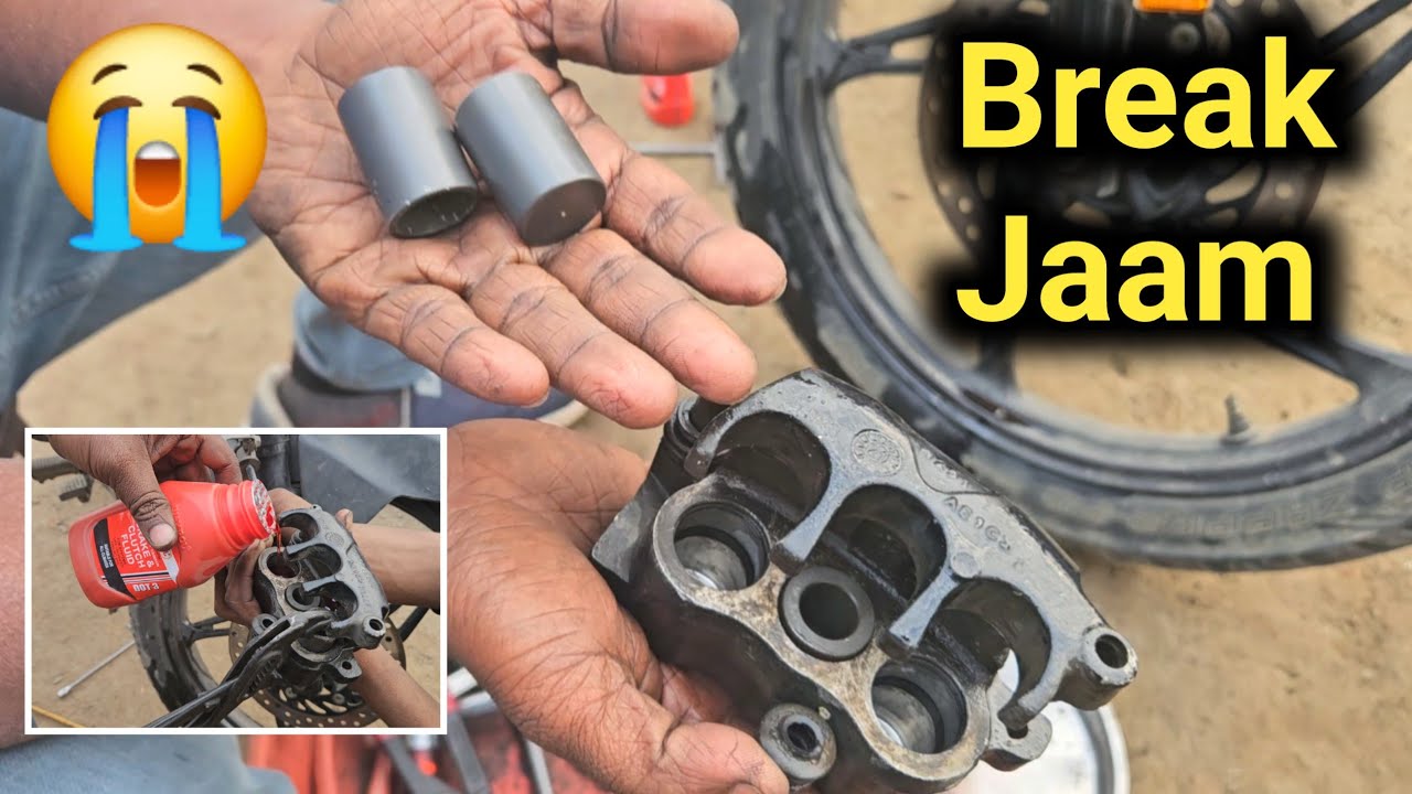 Motorcycle | Disc Brake Jam | Problem Fixed 😞 Qasim auto - YouTube