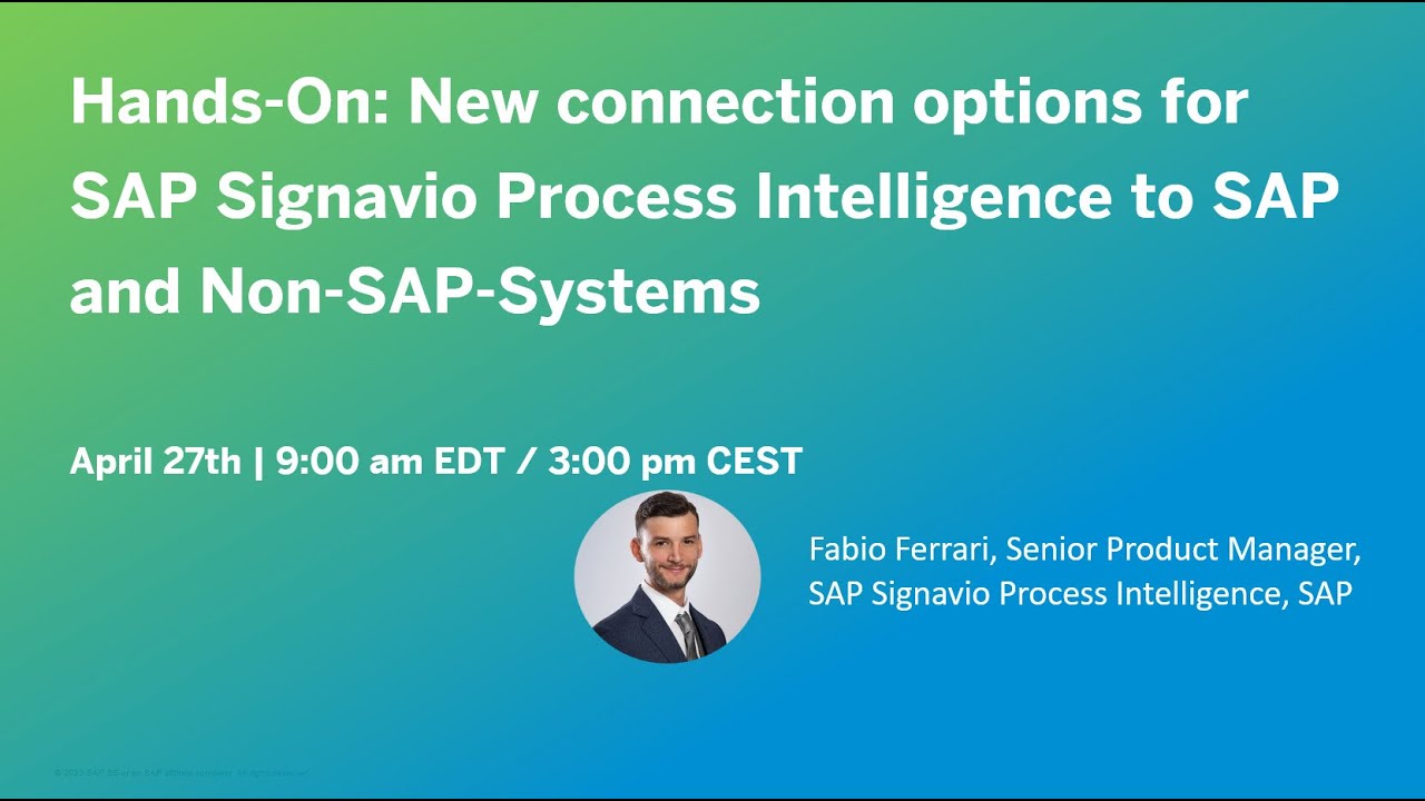 Hands-On: New connection options for SAP Signavio Process Intelligence ...