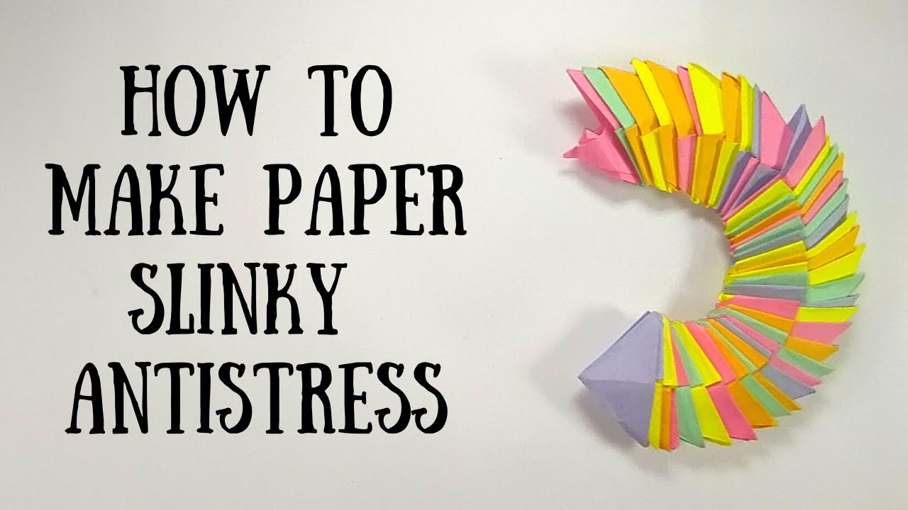 How To Make Paper Slinky| Origami Anti-stress Toy | Origami slinky ...