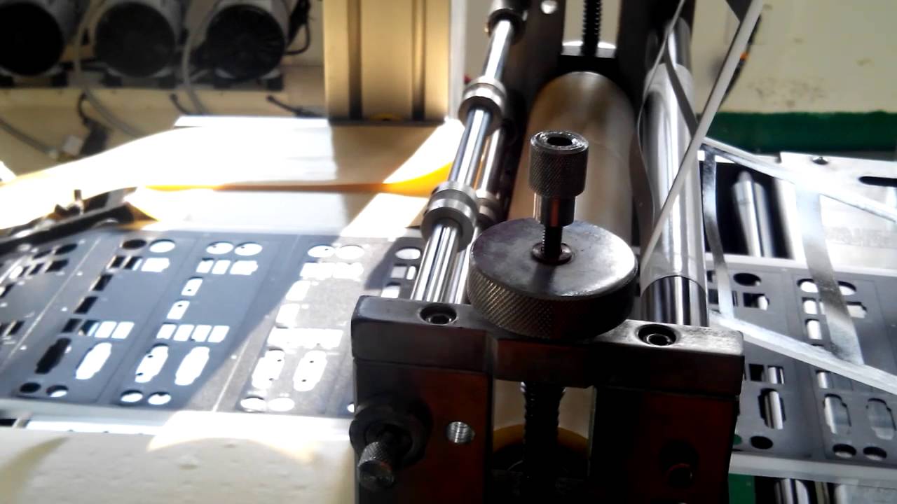 Platen Die Cutter Machine Using Metal Dies For Cutting Name Plate - YouTube
