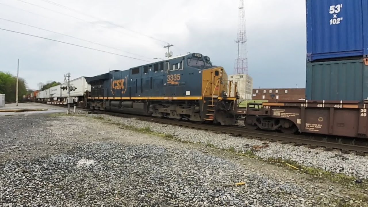 CSX Trailer/Container Train at the NS/CSX Junction in Decatur - YouTube