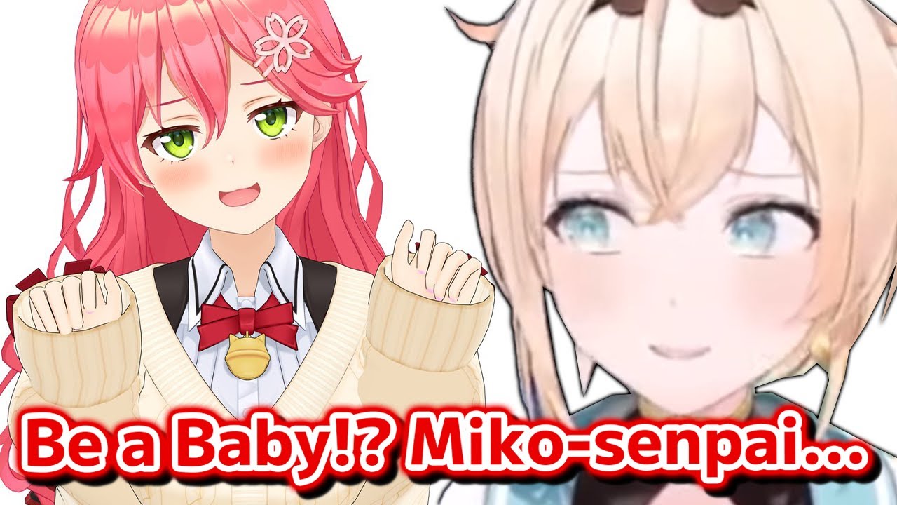 Iroha becomes a baby by imitating Miko【Hololive】 - YouTube