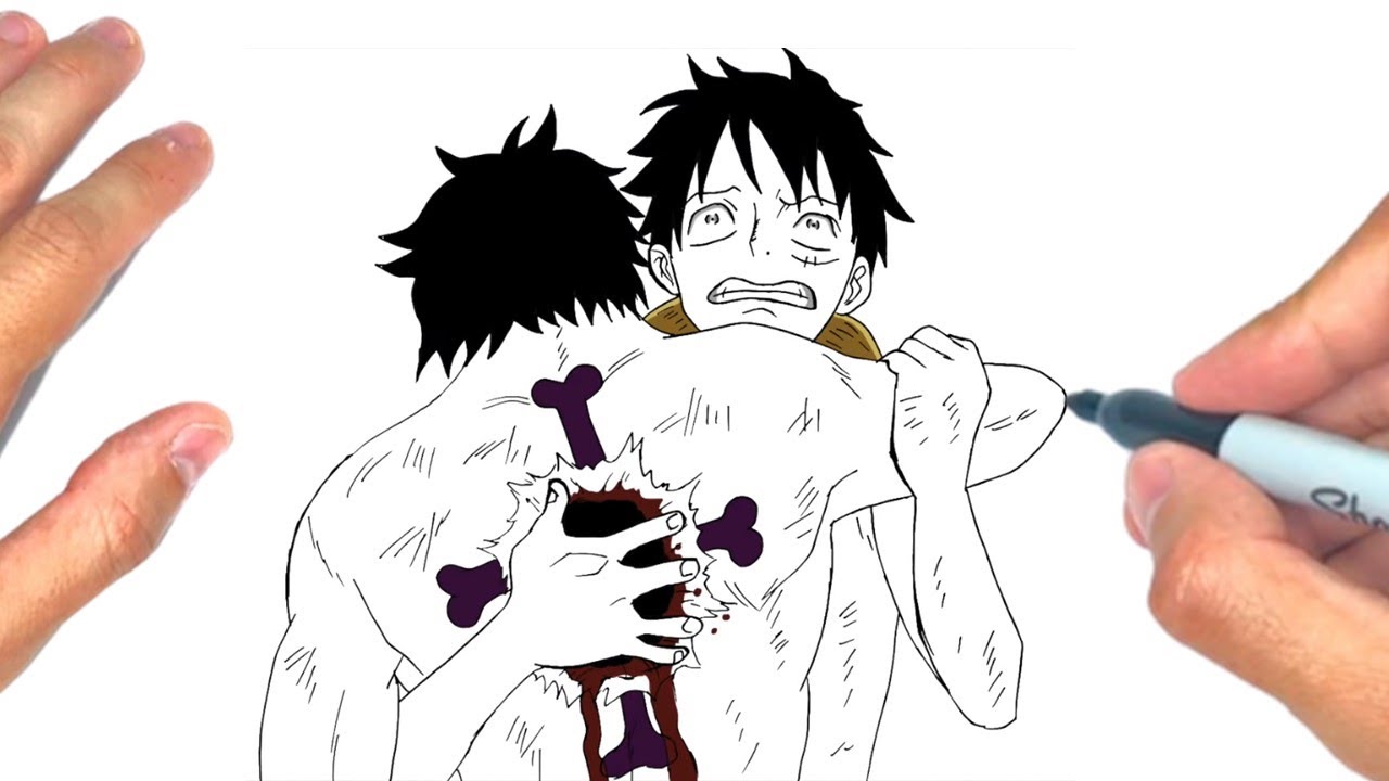How To Draw Ace's Death||Step By Step||One Piece||Cómo dibujar la ...