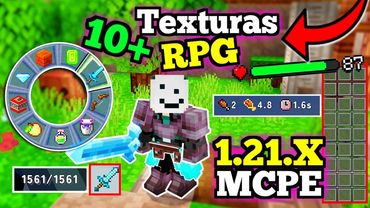 🔴 Top +10 TEXTURAS RPG para MCPE 1.21.X | Texture Packs RPG para ...