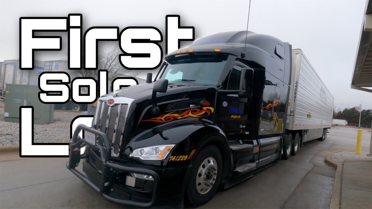First solo Load as a 25 year old Truck Driver | Prime inc Lease ...