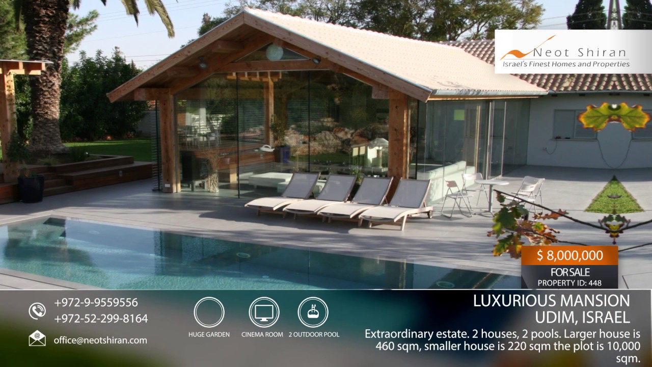 Large, luxurious mansion in moshav, Israel near the sea - YouTube