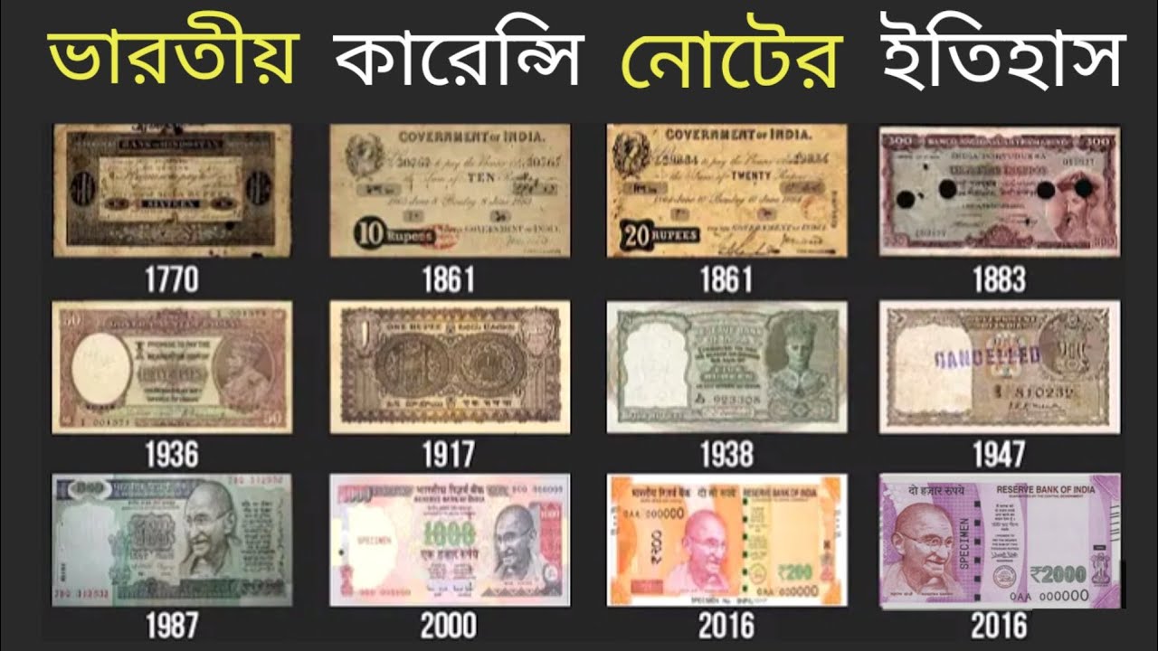 Old notes of India / Indian old currency / Indian currency / Bharat ke ...