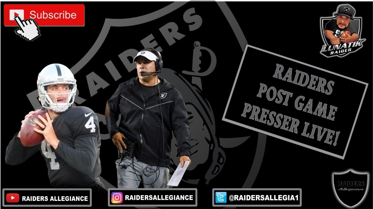 #RAIDERS POST GAME PRESSER. - YouTube