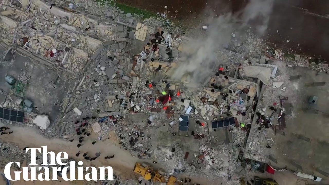Syria: rescue operations search for survivors in mountain of rubble ...
