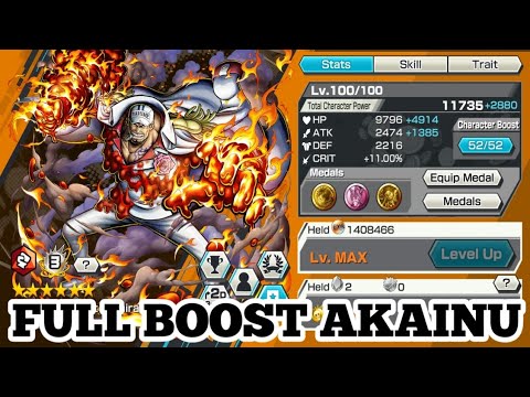 FULL BOOST AKAINU GAMEPLAY | ONE PIECE BOUNTY RUSH | OPBR - YouTube