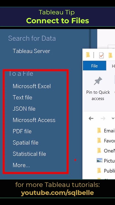 #Tableau Tip - Drag Files to Connect #tableautips #tableaututorial #tableaudesktop #tutorial ...